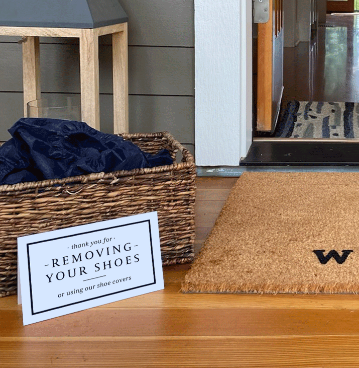 Shoe Sign - White Minimal